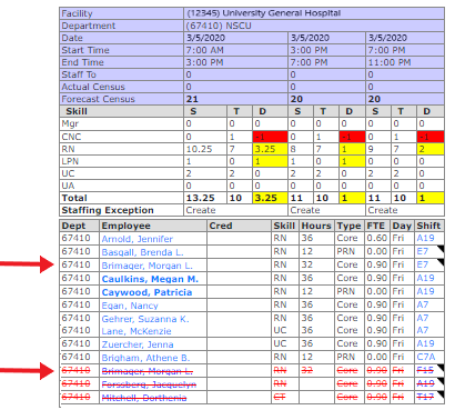 Daily Roster - Canceling a Partial Assignment